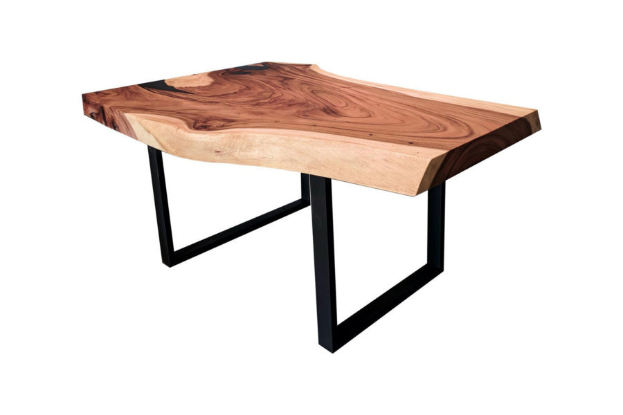 Buy Acacia Monkey Pod Wood Live Edge Farmhouse Table 68×44-31×3 Inches ...