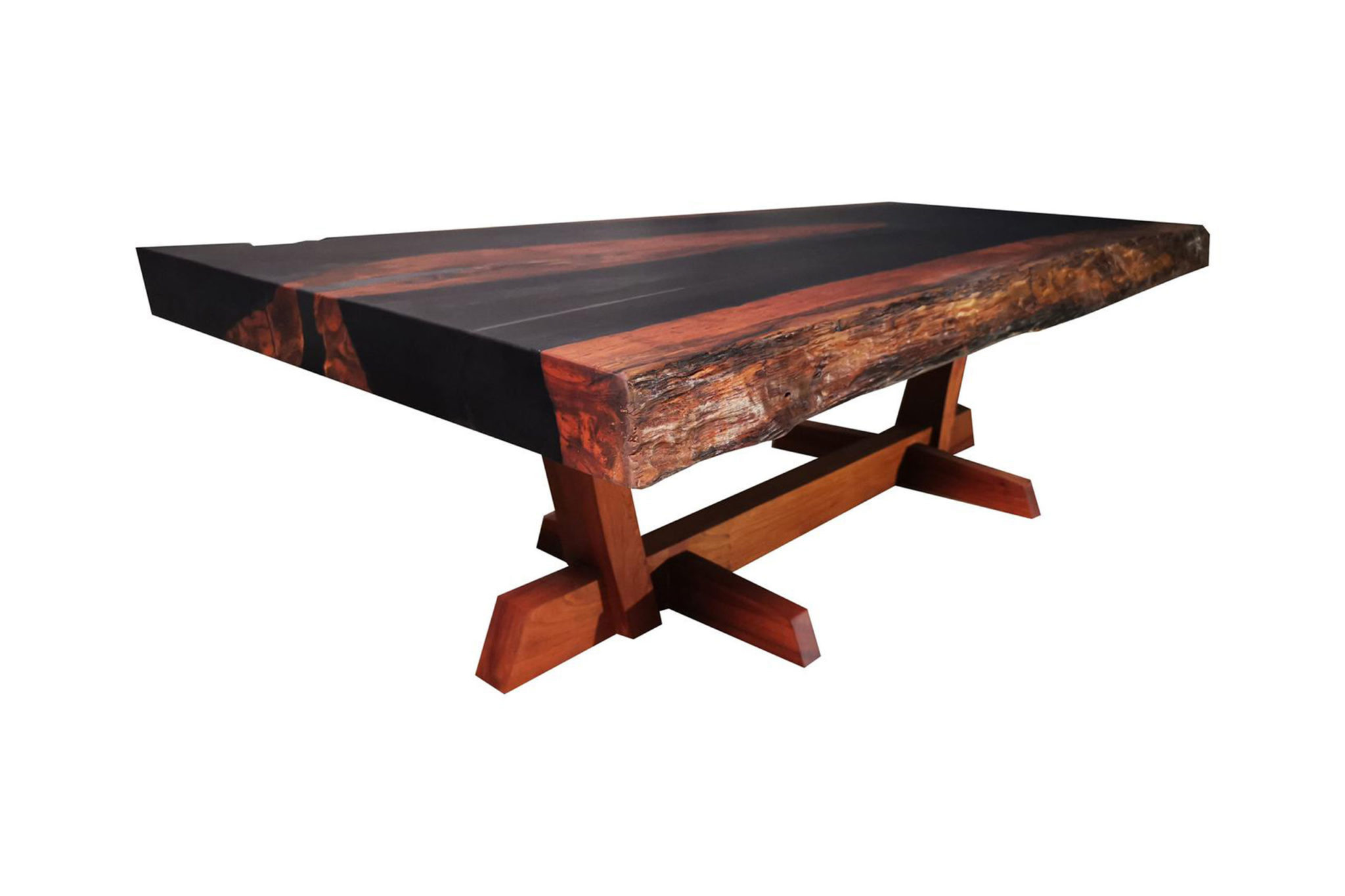 Buy Ebony Wood Coffee Table 65×33 Inches with Rubio Hard Oil Finish and ...