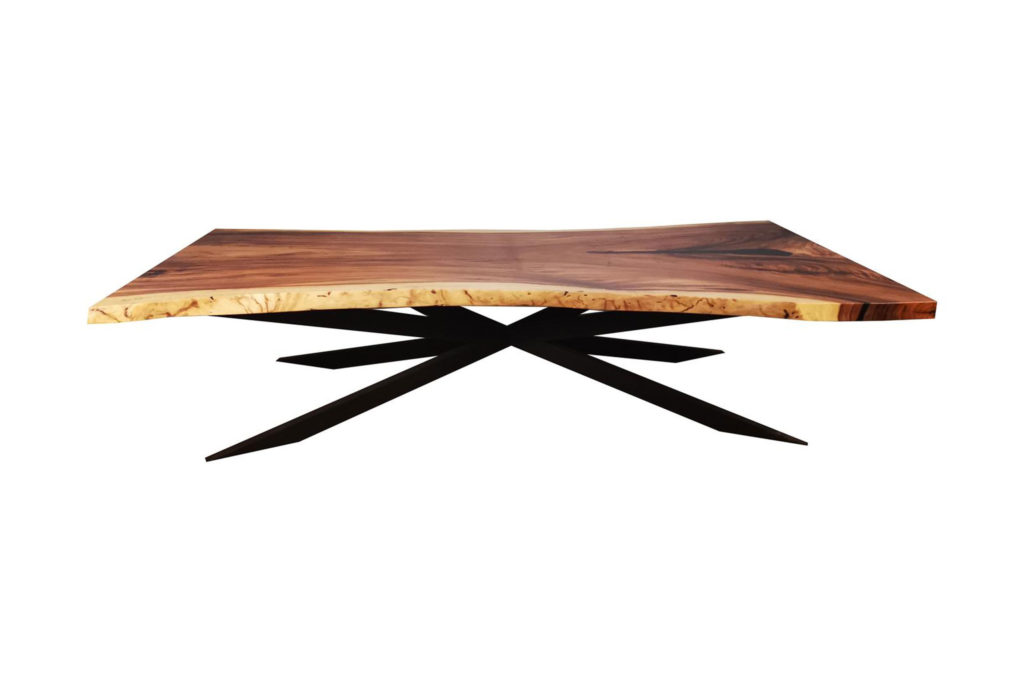 Buy Solid Wood Live Edge Monkey Pod Dining Table 132×60 Inches online ...